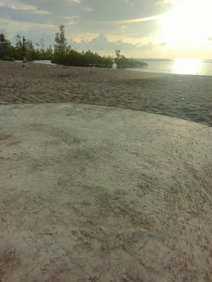 Beach Scenery Photos in the Morning and Evening Stock Photo - Image of ...