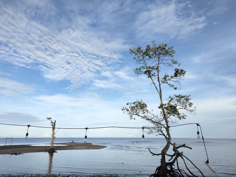 Beach Scenery Photos in the Morning and Evening Stock Photo - Image of ...