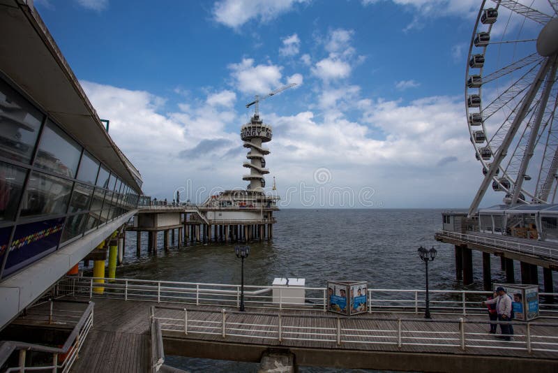 The Beach of Scheveningen, Netherlands Editorial Image - Image of ...