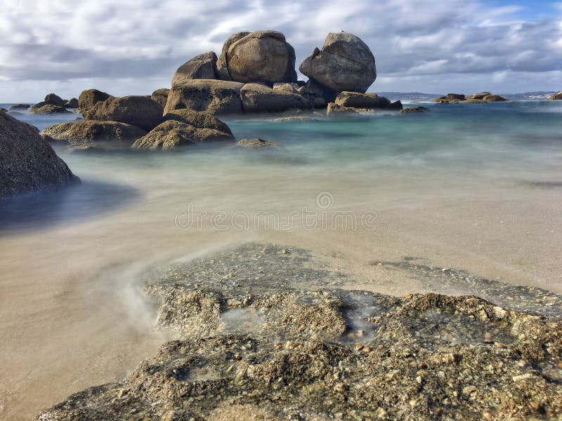 Beach and Sea on the Galician Coast Stock Image - Image of beautiful ...