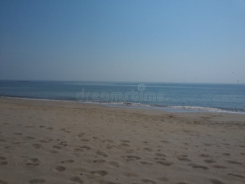 Beach Sea Water Sky Sand Out Door Stock Image - Image of coast ...