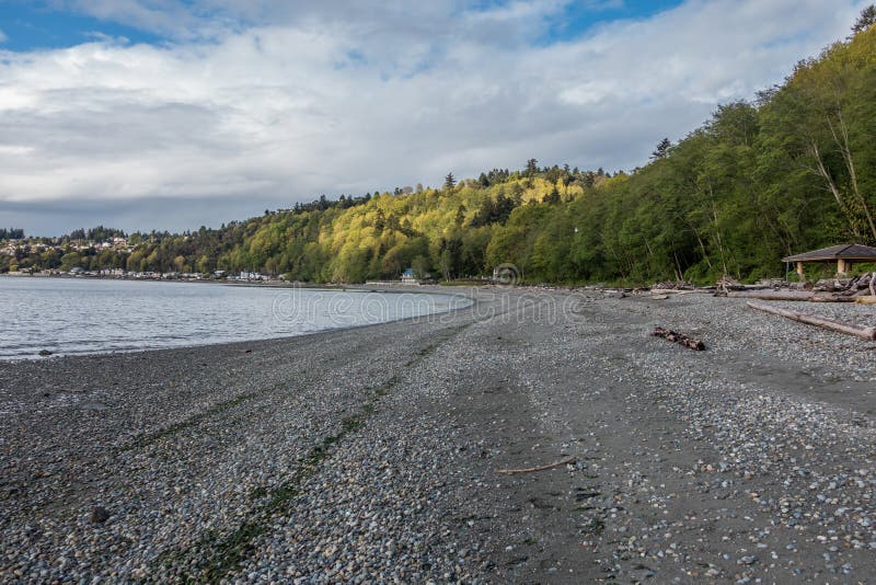 Beach at Seahurst Park stock photo. Image of nature, shore - 52853944