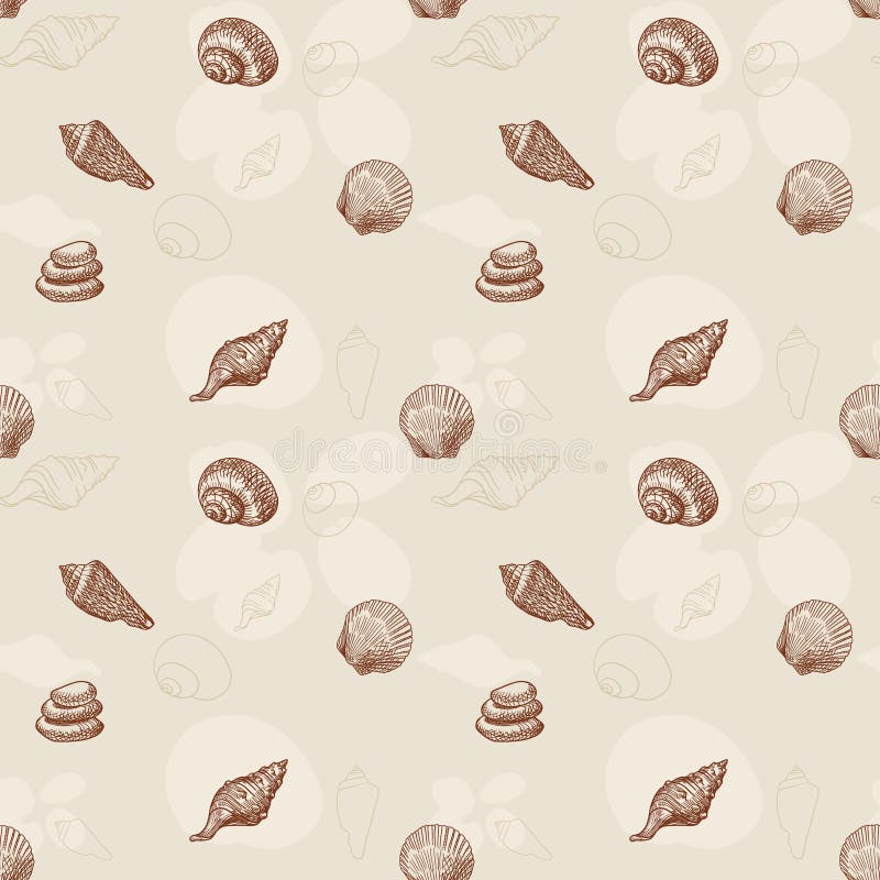 Summer Background. Seashell. Stock Vector - Illustration of beaches ...