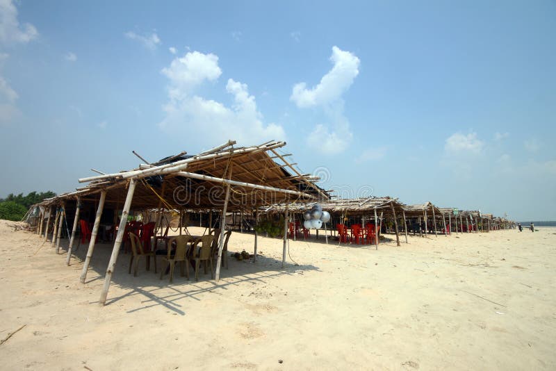 Beach shacks stock image. Image of india, relax, beach - 48543611