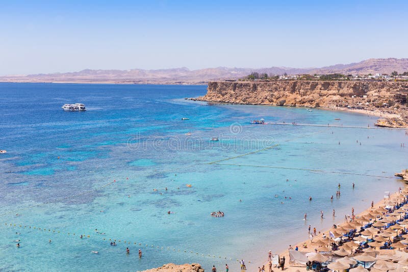 Beach Sharm El Sheikh stock image. Image of egypt, parasol - 53473297