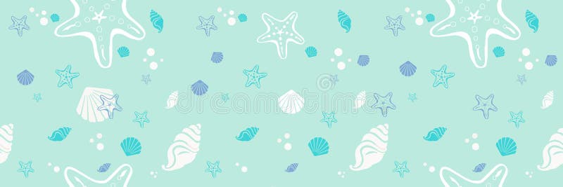 Beach Shells and Stars Web Banner. Summer Holidays Template Stock ...