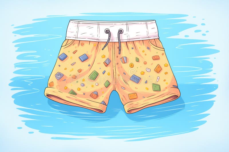 Beach Shorts Floating on Pool Water Stock Photo - Image of generated ...