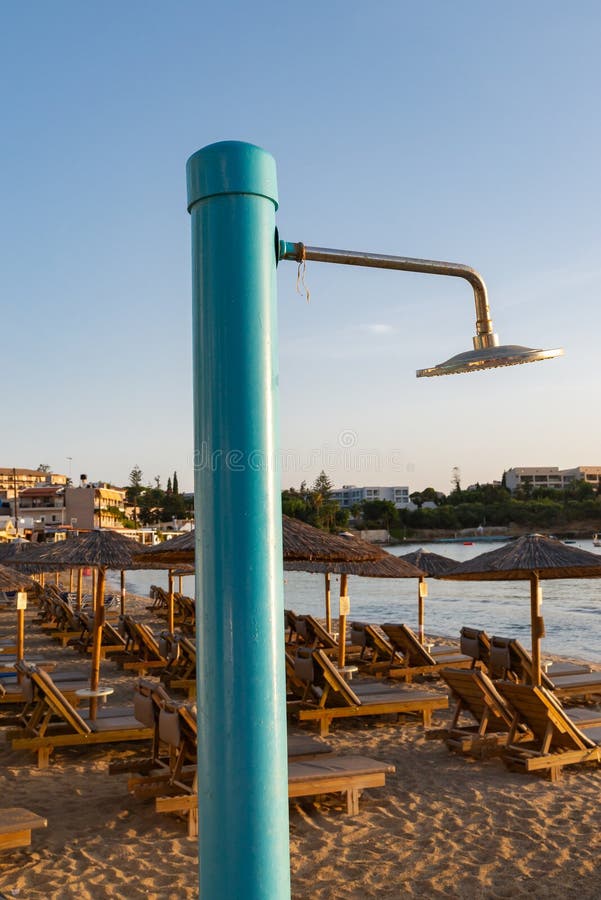 Beach shower stock photo. Image of beautiful, relaxation - 292478382