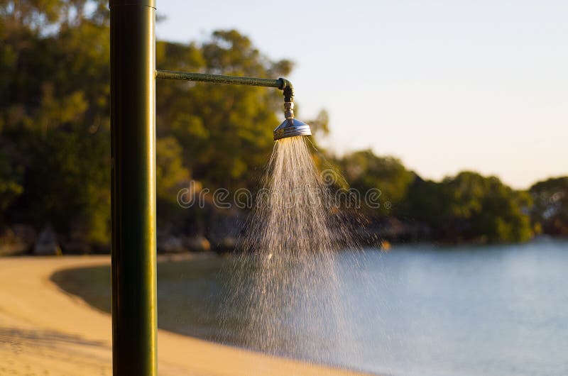 Beach Shower stock image. Image of spray, shower, island - 59429815