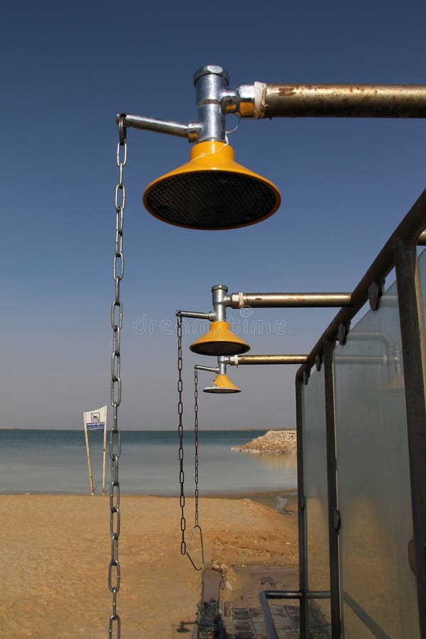 Beach Shower and sea stock image. Image of hygiene, flow - 25063573