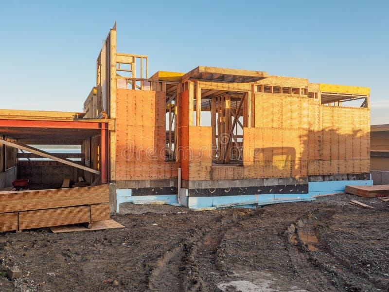 Beach-side House Construction Stock Image - Image of housing, single ...