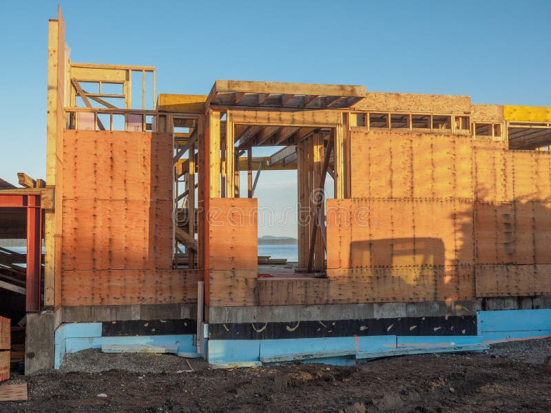 Beach-side House Construction Stock Photo - Image of window, building ...