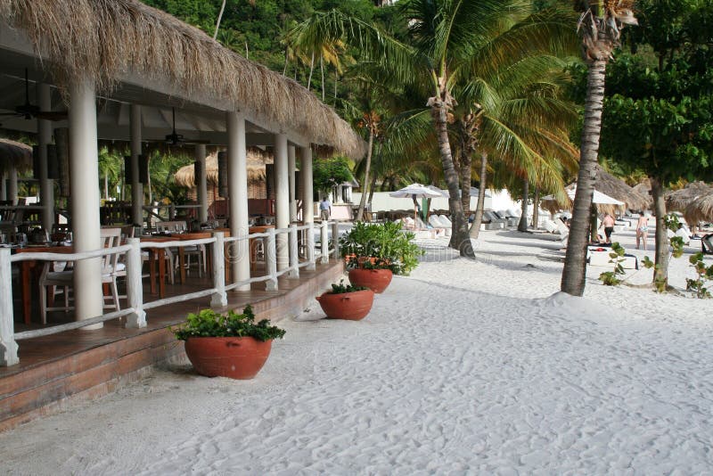 Beach Side Restaurant and Bar Stock Image - Image of message, business ...