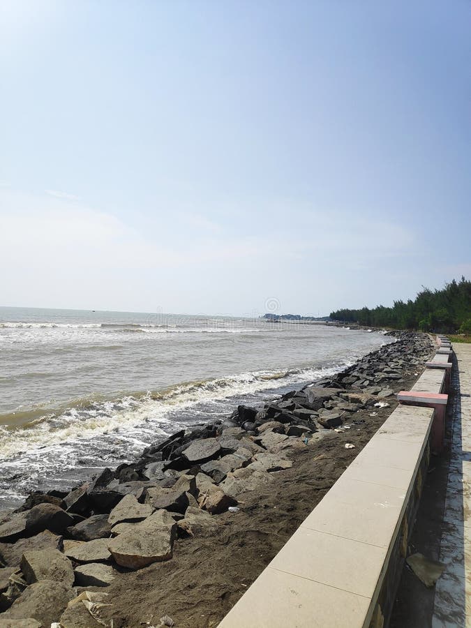 Beach side view stock photo. Image of rock, white, snow - 200254166