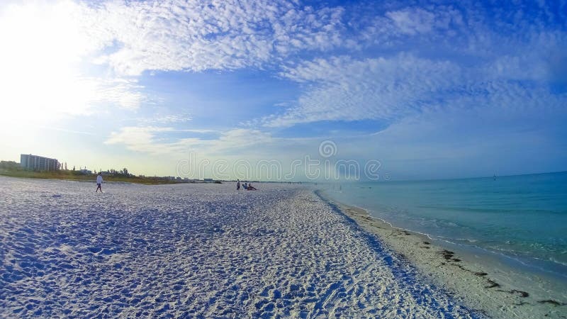 Beach Walking on Siesta Key Beach Stock Image - Image of lidobeach ...