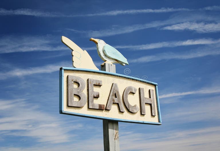 Beach Sign stock image. Image of vacation, beach, direction - 14484187