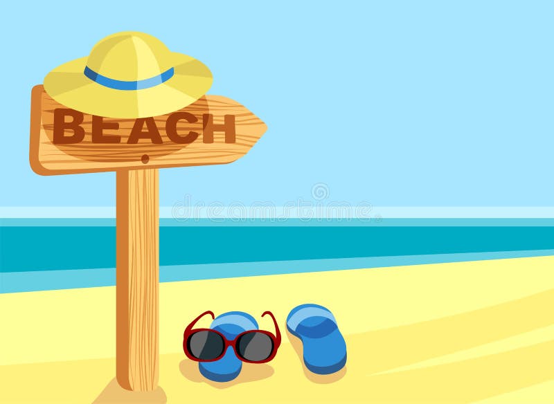 Beach sign stock vector. Illustration of sand, africa - 19313589