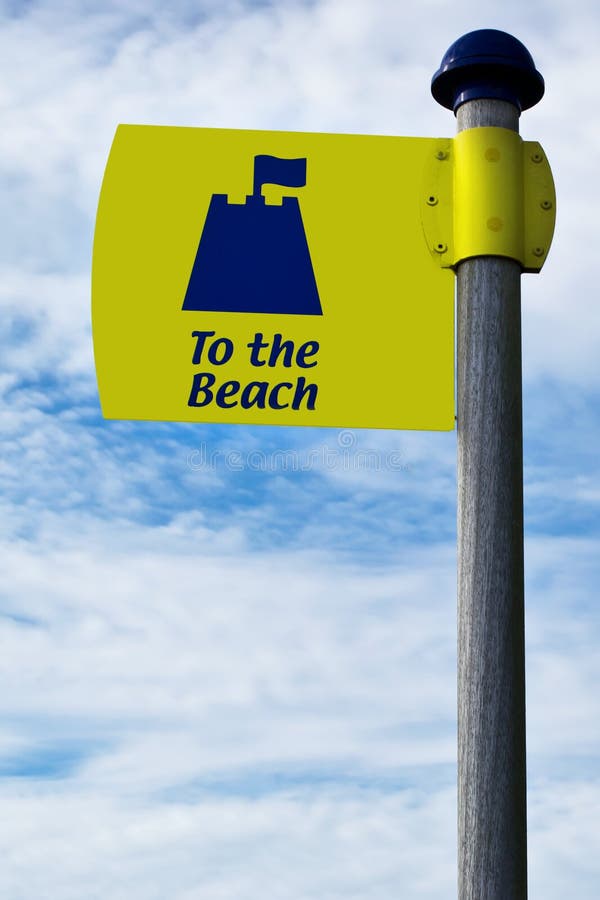 Beach sign stock image. Image of wooden, sign, seaside - 26430617