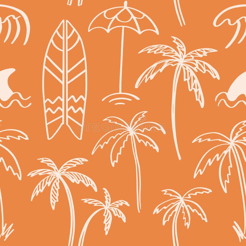 Summer Beach Doodles Simple Stock Illustrations – 176 Summer Beach ...