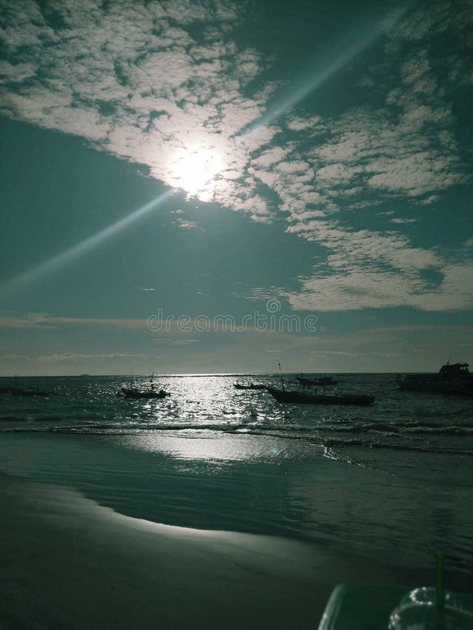 Beach , Sky, and Sun One Day Stock Photo - Image of beach: 265572468