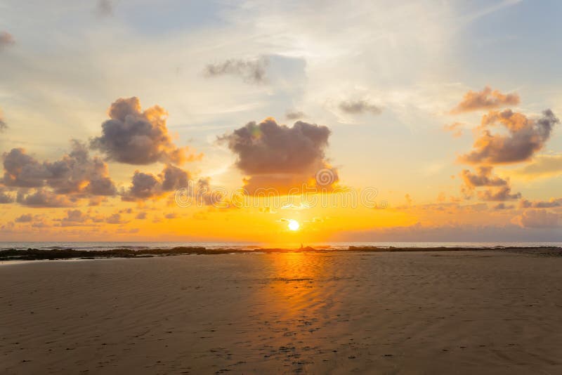 Beach and Sky Sunset Background Stock Photo - Image of vacation ...