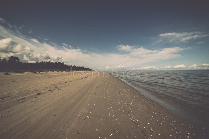Beach Skyline with Sand and Perspective Stock Image - Image of skyline ...