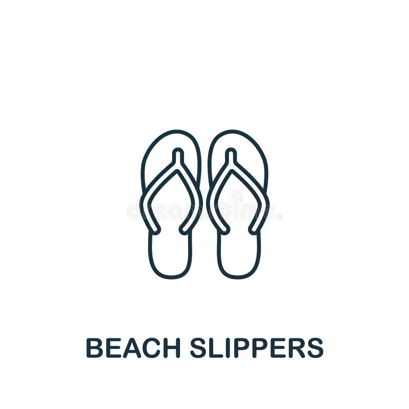 Beach Slippers Icon. Monochrome Simple Clothes Icon for Templates, Web ... Beach Slippers Icon. Monochrome Simple Clothes Icon for Templates, Web ...