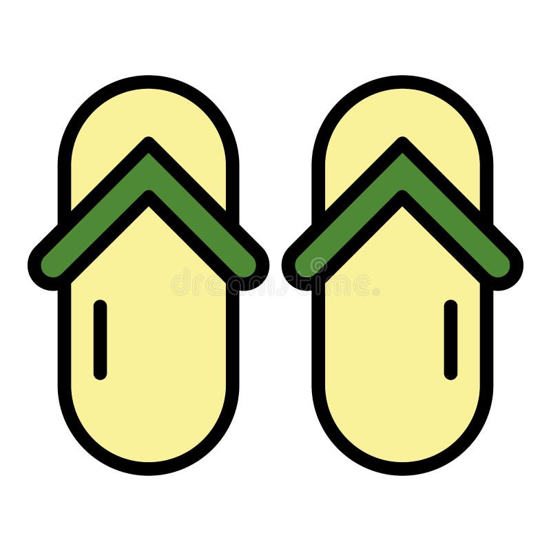 Beach Slippers Icon Color Outline Vector Stock Vector - Illustration of ... Beach Slippers Icon Color Outline Vector Stock Vector - Illustration of ...