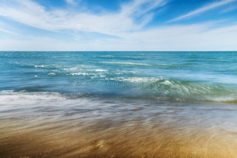 Beach and Small Waves stock photo. Image of warm, natural - 94939122