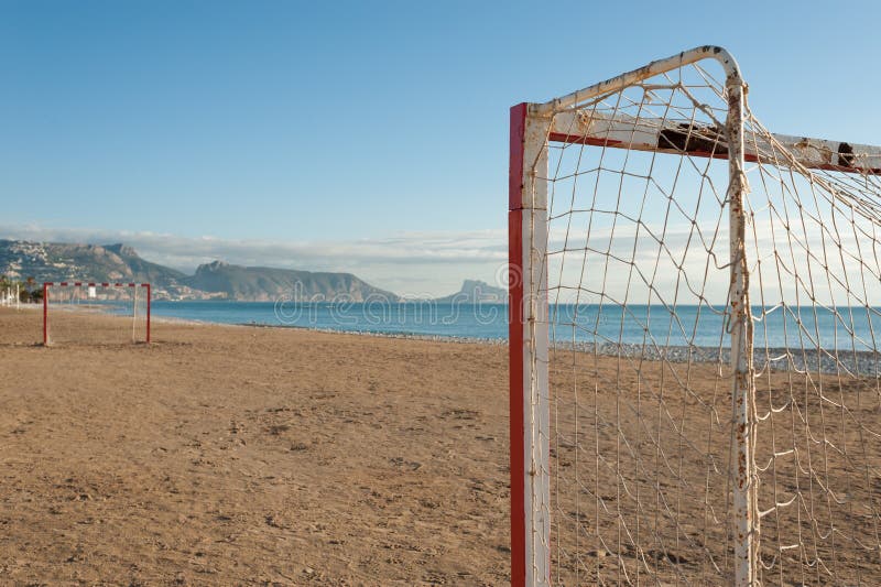 Beach football pitch stock image. Image of blanca, soccer - 23474033
