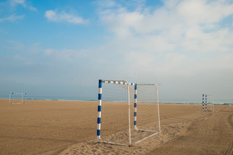 Beach football pitch stock image. Image of blanca, soccer - 23474033