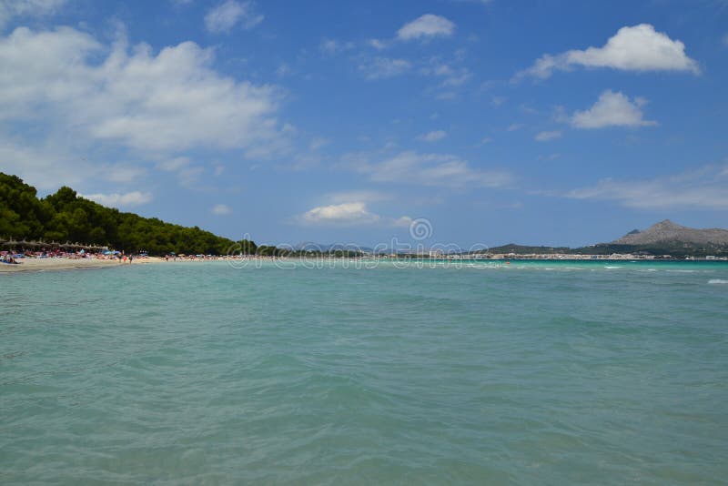 Beach Spain Blue Water See Sky Stock Photo - Image of water, summer ...