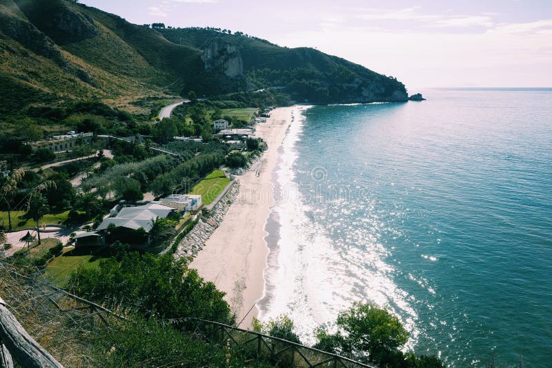 Beach of sperlonga stock photo. Image of sperlonga, coastline - 101698872