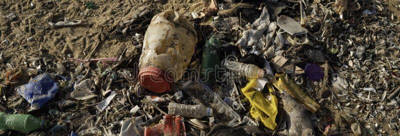 Polluted Sri Lankan Beach with Garbage Stock Image - Image of landfill ...