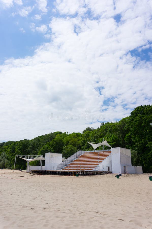 Beach stage stock image. Image of beach, coast, green - 41695349