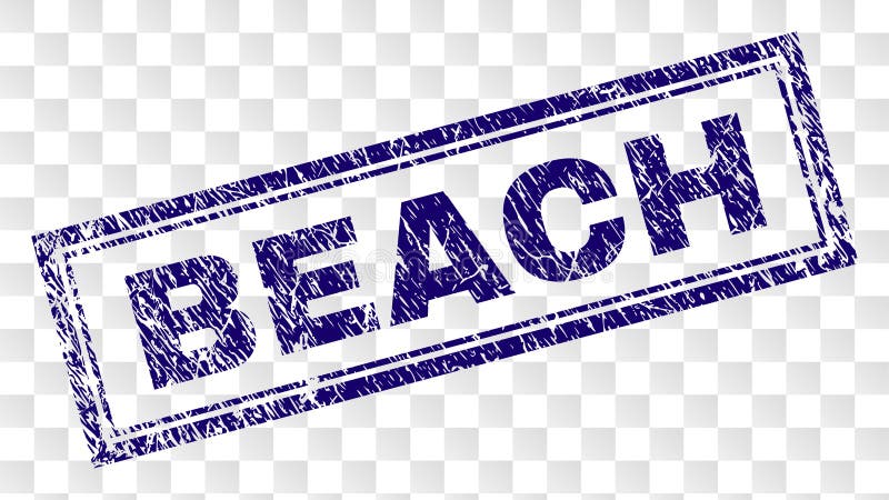 Grunge BEACH Rectangle Stamp Stock Vector - Illustration of aged ...