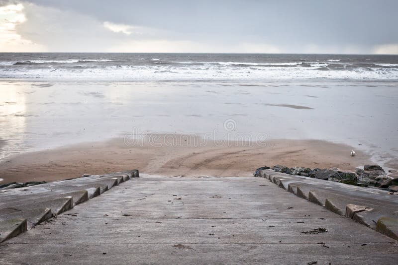 Beach steps stock photo. Image of south, britain, tide - 29370890
