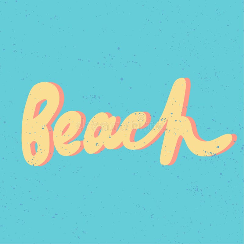 Beach. Sticker for Social Media Content. Vector Hand Drawn Illustration ...