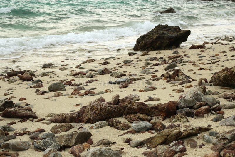 Sea with stones stock image. Image of background, landscape - 109230217