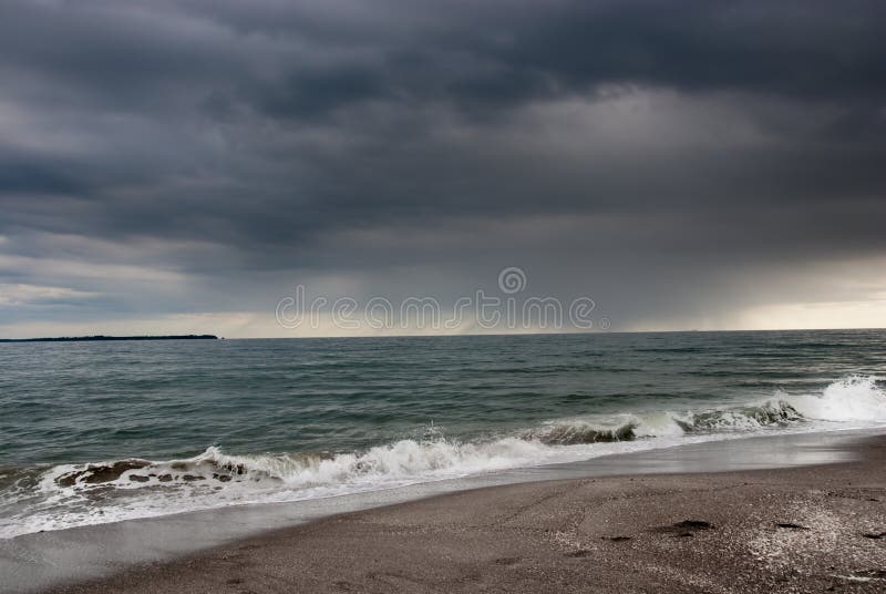 Beach storm stock photo. Image of newzealand, seashore - 11128878