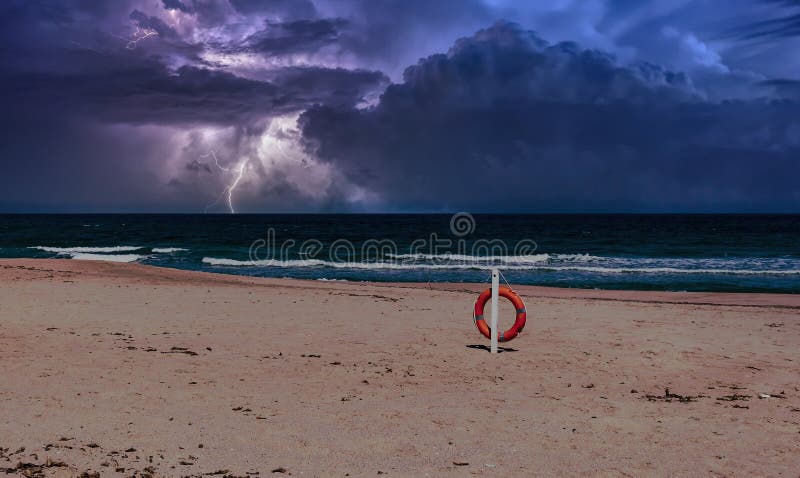 Thunderstorm Beach Wallpaper