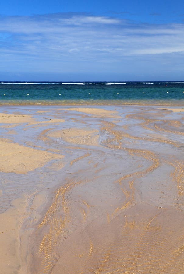 Beach and Stream and the Beautiful Sea Stock Image - Image of beautiful ...