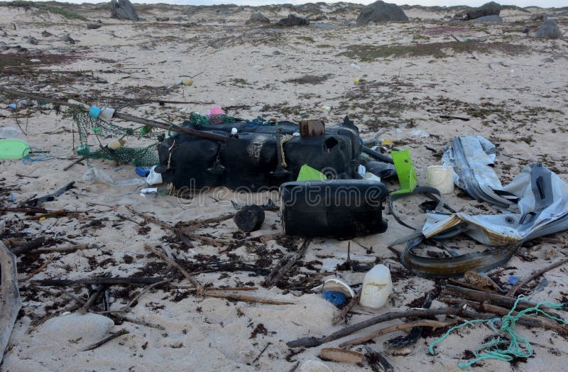 Beach Strewn with Litter and Garbage Stock Photo - Image of rubbish ...