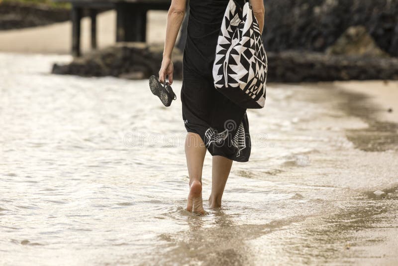 Beach Stroll stock image. Image of weekend, coast, shore - 94706907