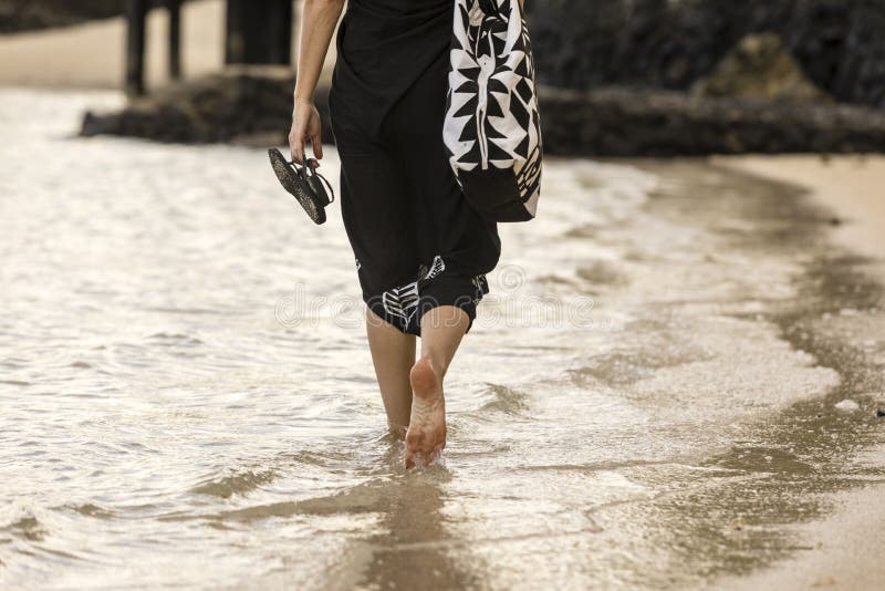 Beach Stroll stock image. Image of relaxation, beach - 94712245