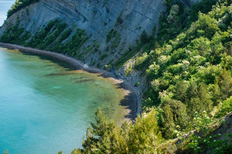 Strunjan National Park and the Adriatic Sea Stock Image - Image of park ...