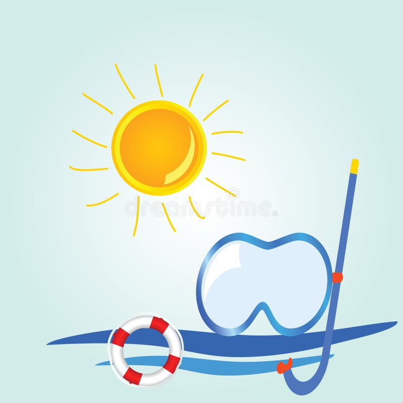Beach Stuff Icon Cartoon Vector Illustration Stock Vector ...