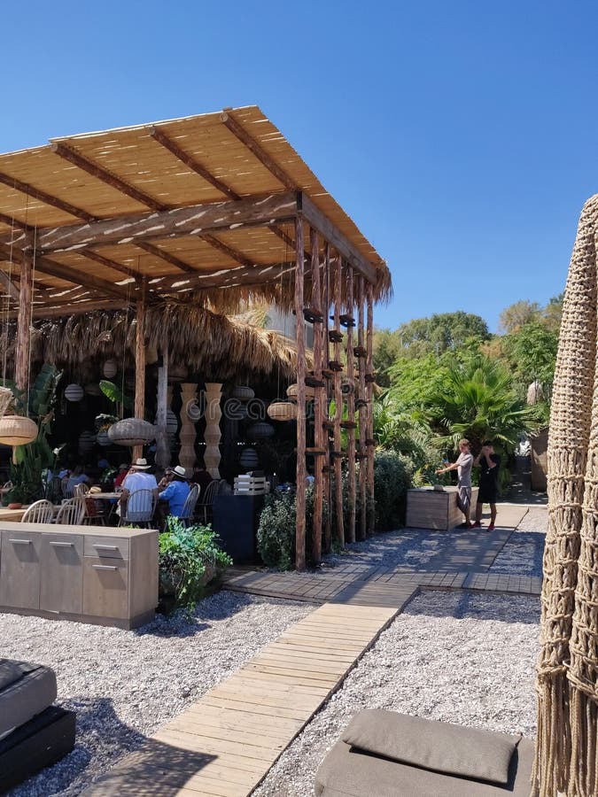 Beach Summer Drinks Food Restaurant Greece Editorial Photography ...