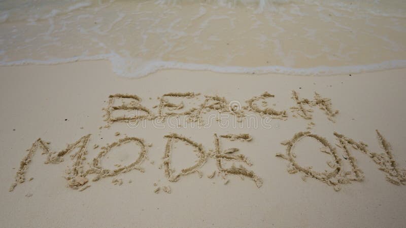 Beach Summer Saying Script stock image. Image of travel - 261757643