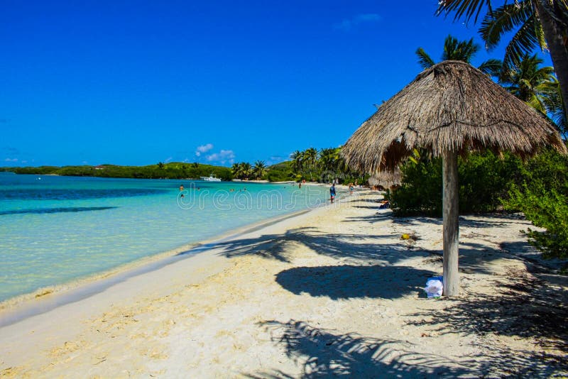 A Beach in the Summer Time Blue Ocean Stock Photo - Image of holiday ...